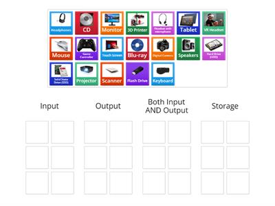 Input output storage - Teaching resources