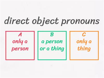 Double object pronouns - Teaching resources