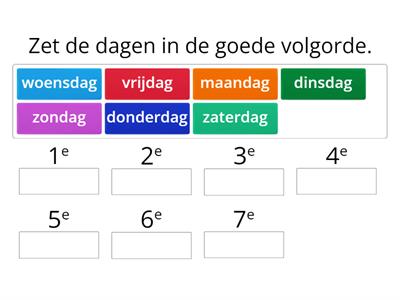 NT2 Dagen van de week - Leermiddelen