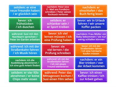 Bevor währen nachdem - Unterrichtsmaterialien