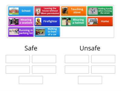 Safe vs unsafe - Teaching resources