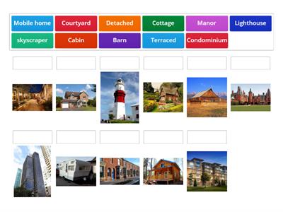 Different types of houses - Recursos didácticos