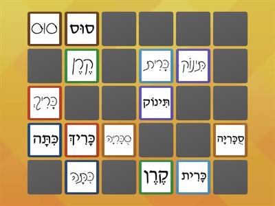 Hebrew Letters memory game - Teaching resources