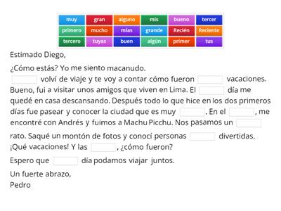 Espanhol Apócope en - Recursos de ensino