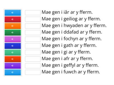 Anifeiliaid y fferm - Teaching resources