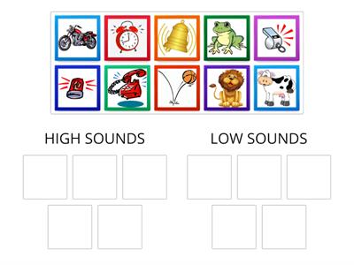 High and low sounds - Teaching resources