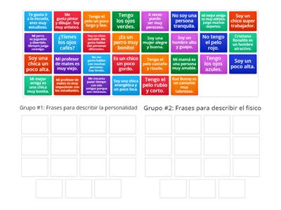 Ejercicios de los adjetivos descriptivos - Teaching resources