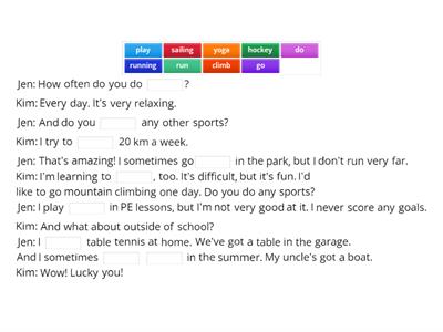Go play do exercises - Recursos didácticos