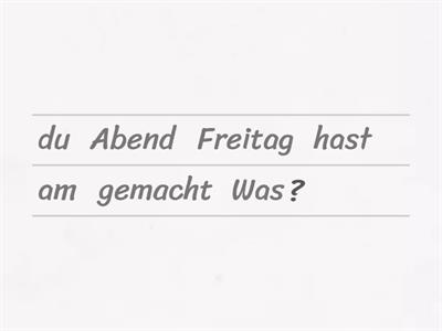 Wochenende - Unterrichtsmaterialien