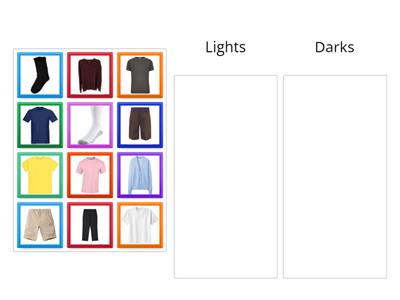 Sorting laundry - Teaching resources
