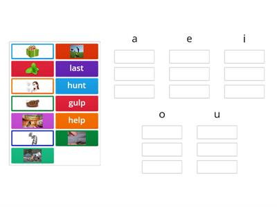 Short vowel blends matching - Teaching resources