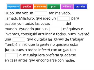 Completa el cuento - Recursos didácticos