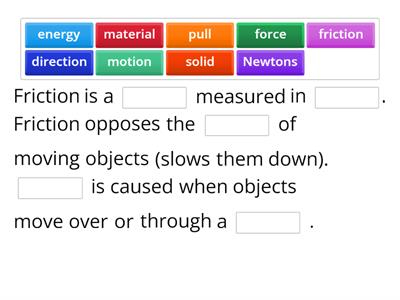 Friction - Teaching resources