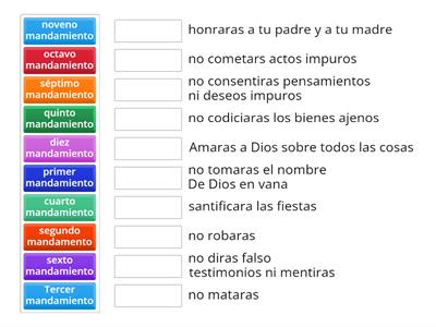 Los diez mandamientos - Teaching resources