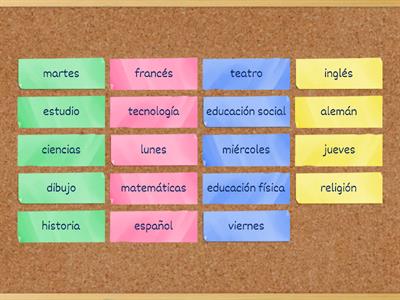 Spanish Las asignaturas - Teaching resources