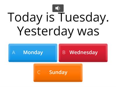 Today yesterday tomorrow - Teaching resources