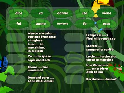 Verbi irregolari al presente - Recursos didácticos