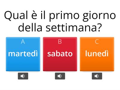 Giorni della settimana - Teaching resources