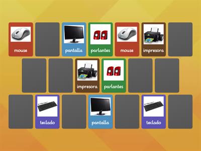 Juego de memoria partes de la computadora - Recursos didácticos
