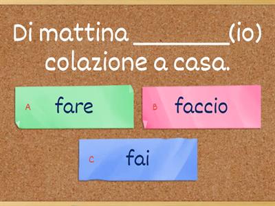 Verbi irregolari presente indicativo - Recursos didácticos