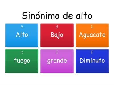Sinónimos - Recursos didácticos