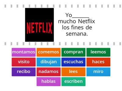 Verbos regulares del presente - Teaching resources