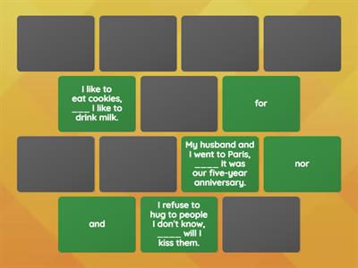 Coordinating conjunctions - Teaching resources