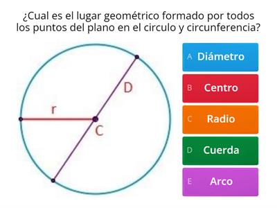 Elementos de la circunferencia y circulo - Resurse didactice