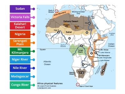 Sub saharan africa map - Teaching resources