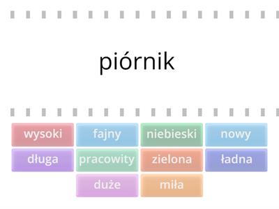 Rzeczownik Przymiotnik Czasownik - Materiały dydaktyczne