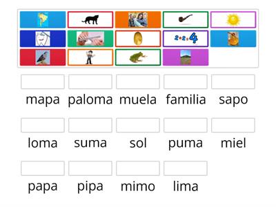 Lectura de letra m y s - Recursos didácticos