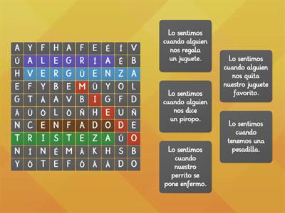 Sopa de letras de las emociones - Recursos didácticos