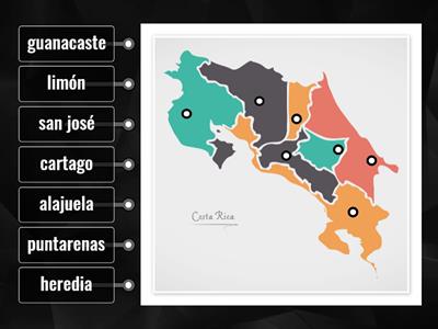 Mapa de las provincias de costa rica - Recursos didácticos