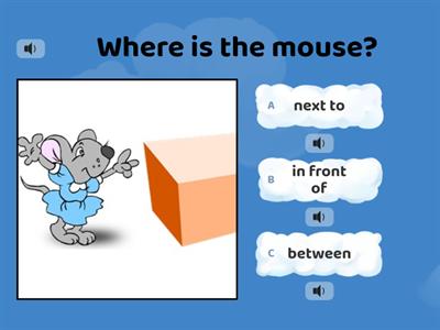 Prepositions between next to opposite - Výukové zdroje