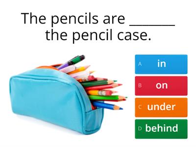 Prepositions of place and school objects - Recursos didácticos