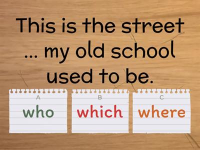 Who which when where - Recursos didácticos