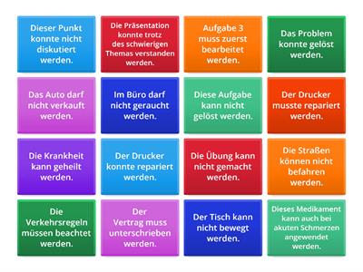 Passiversatzformen - Unterrichtsmaterialien