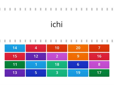 Japanese Numbers 1 20 romaji - Teaching resources