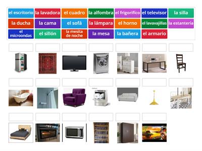 Muebles y partes de la casa - Materiały dydaktyczne