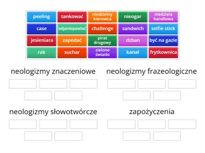 Neologizmy archaizmy - Materiały dydaktyczne