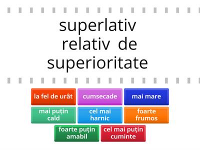 Gradele de comparație ale adjectivul - Resurse didactice