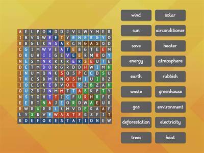 Environment wordsearch - Teaching resources
