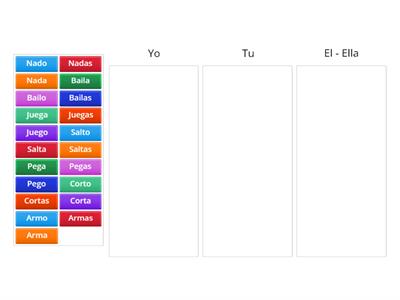 Verbos Juego de en ingles - Recursos didácticos