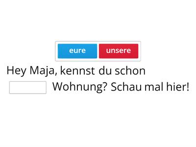 Unser unsere - Tananyagok