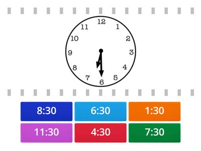 Telling time oclock half 30 - Teaching resources