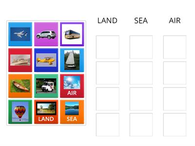 Air land and water - Teaching resources