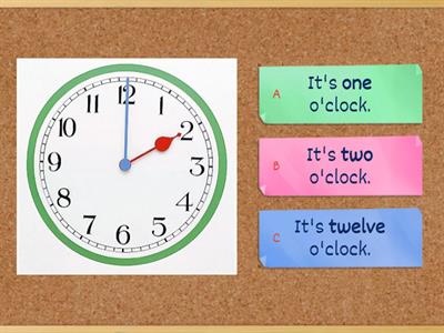 Telling time o clock - Recursos didácticos