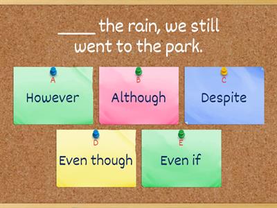 Although - Teaching resources