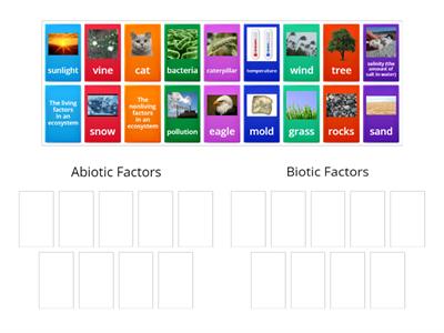 Biotic abiotic factors - Teaching resources