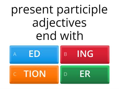 Present participle and past participle adjectives - موارد تعليمية